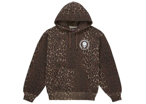 Supreme Number Nine Hooded Sweatshirt - Leopard