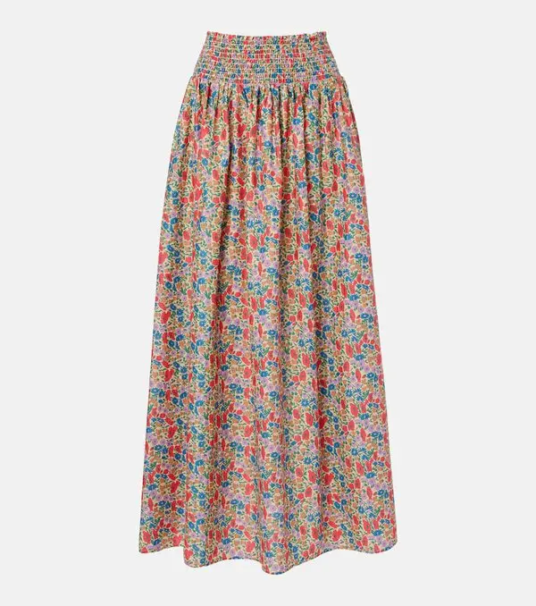 MONTCE Millie Floral Cotton Maxi Skirt - Multicoloured