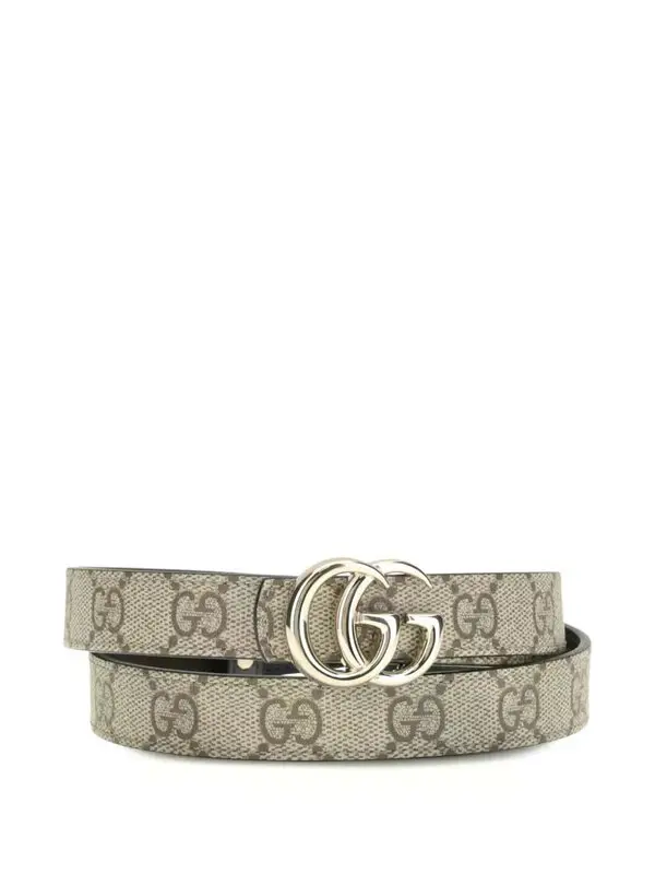 Gucci Gg Supreme Buckle Belt - Neutrals