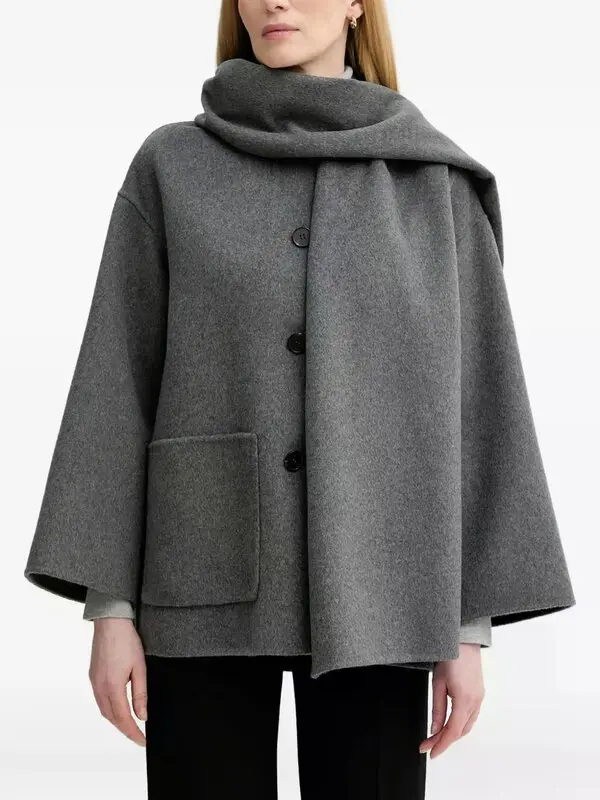Marc O'polo Button Pocket Coat - Grey