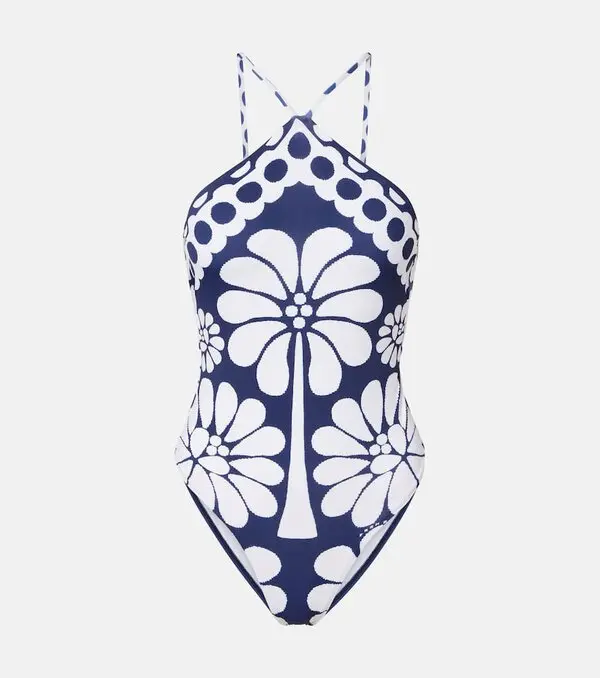 Farm Rio Printed Swimsuit - Blue