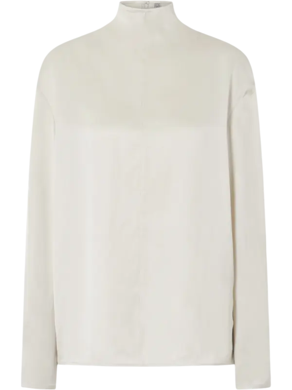 TOTEME Satin Turtleneck Blouse