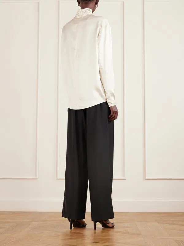 TOTEME Satin Turtleneck Blouse