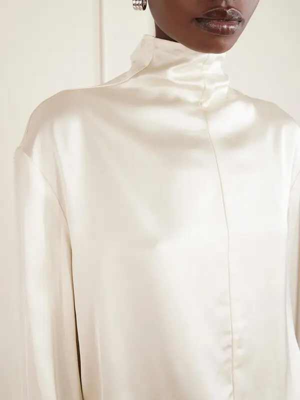 TOTEME Satin Turtleneck Blouse