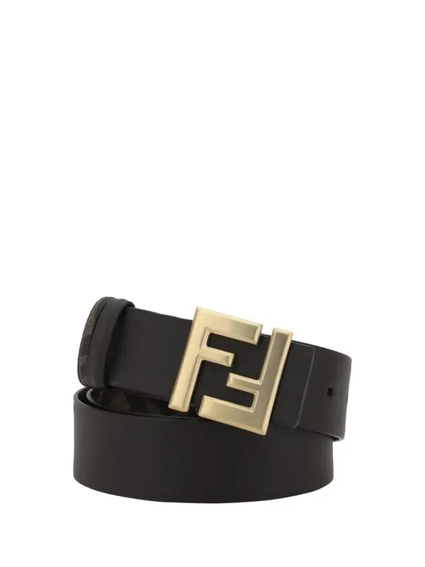 Fendi Reversible Ff Logo Belt - Brown