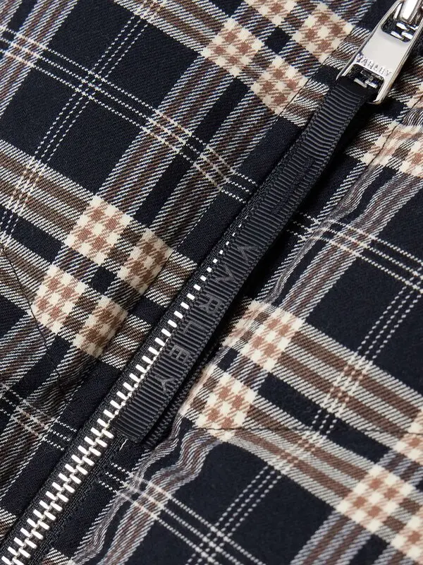 Varley Bryony Ribbed Knit-trimmed Quilted Checked Ski Jacket