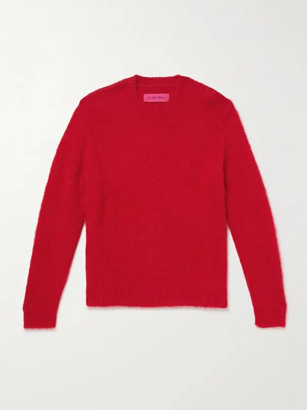 THE ELDER STATESMAN Thistle Suri Alpaca-blend Sweater - Red