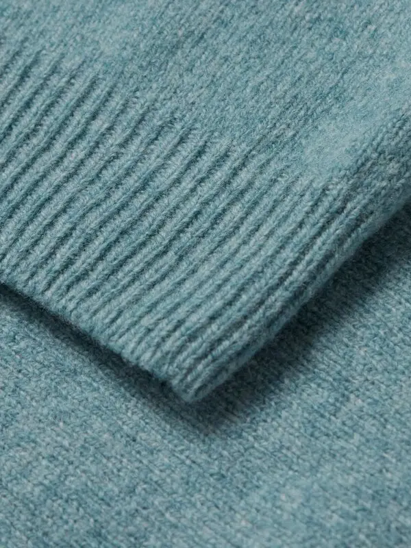 Sunspel Wool Crewneck Sweater - Blue