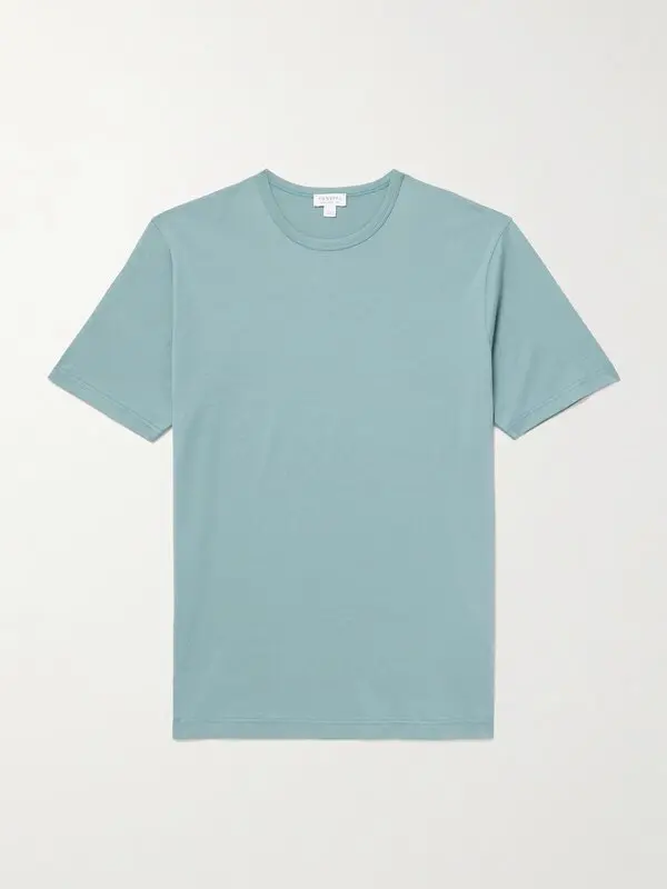 Sunspel Slim-fit Supima Cotton-jersey T-shirt - Blue