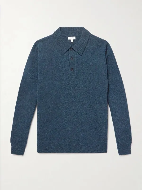 Sunspel Wool Polo Shirt