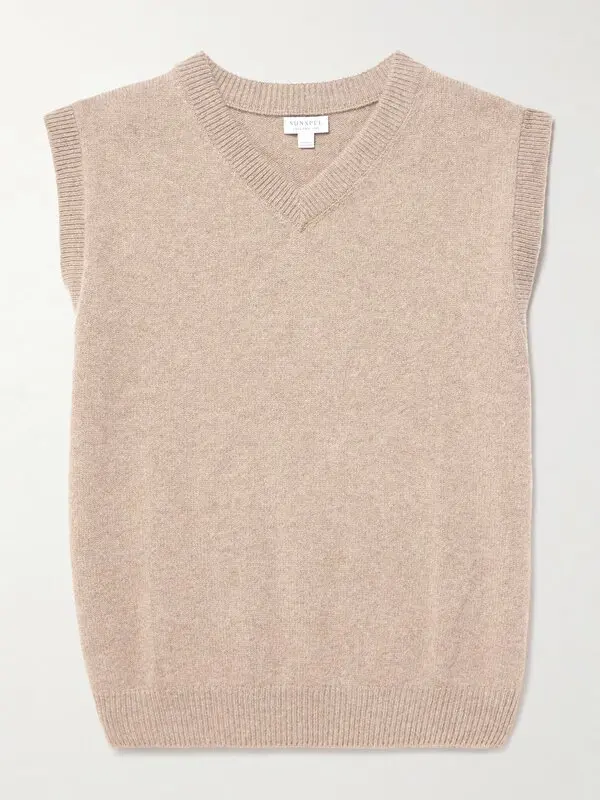 Sunspel Wool Sweater Vest - Neutrals