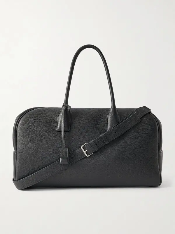 Saint Laurent Full-grain Leather Duffle Bag - Black