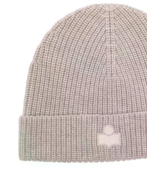 MARANT Logo-patch Beanie - Neutrals