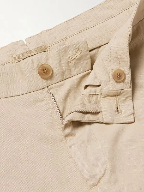 Sunspel Straight-leg Cotton-blend Twill Chinos - Neutrals