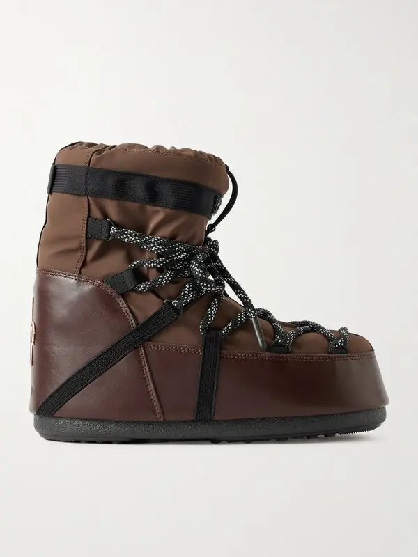 Moncler Moon Boot Icon Low Gaiter Snow Boots - Brown