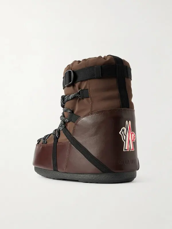 Moncler Moon Boot Icon Low Gaiter Snow Boots - Brown