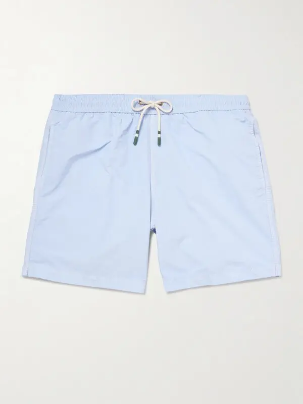 Hartford Slim-fit Mid-length Swim Shorts - Blue