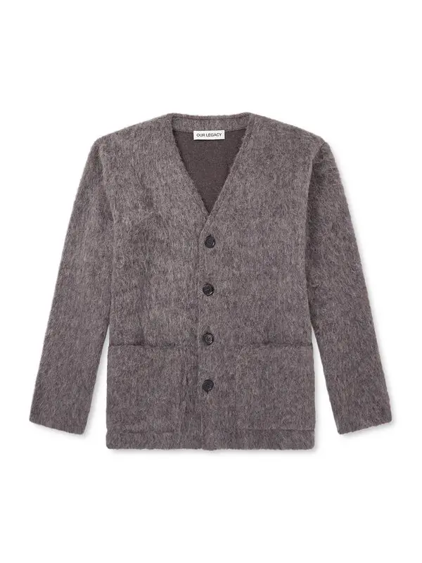 Our Legacy Brushed-knit Cardigan - Gray