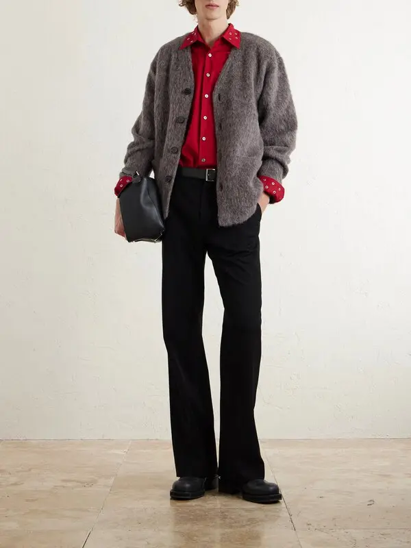 Our Legacy Brushed-knit Cardigan - Gray