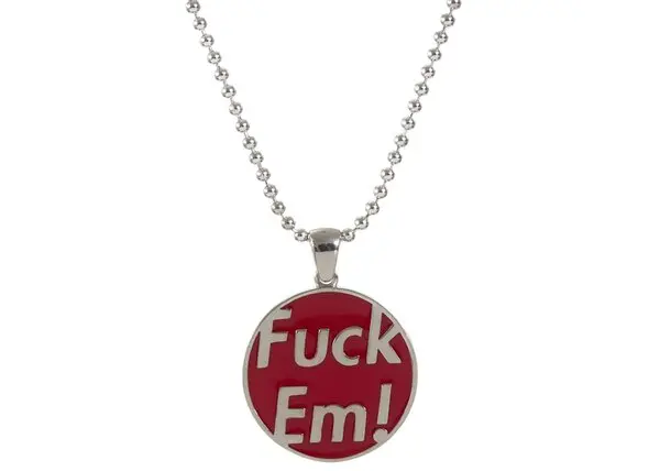 Supreme Jacob&co Fuck Em Pendant - Sterling Silver