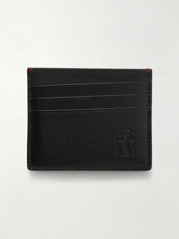 Brunello Cucinelli Pebble-grain Leather Cardholder - Black