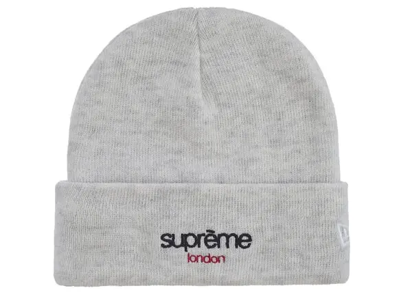 Supreme Classic Logo Shop Beanie - Ash Grey