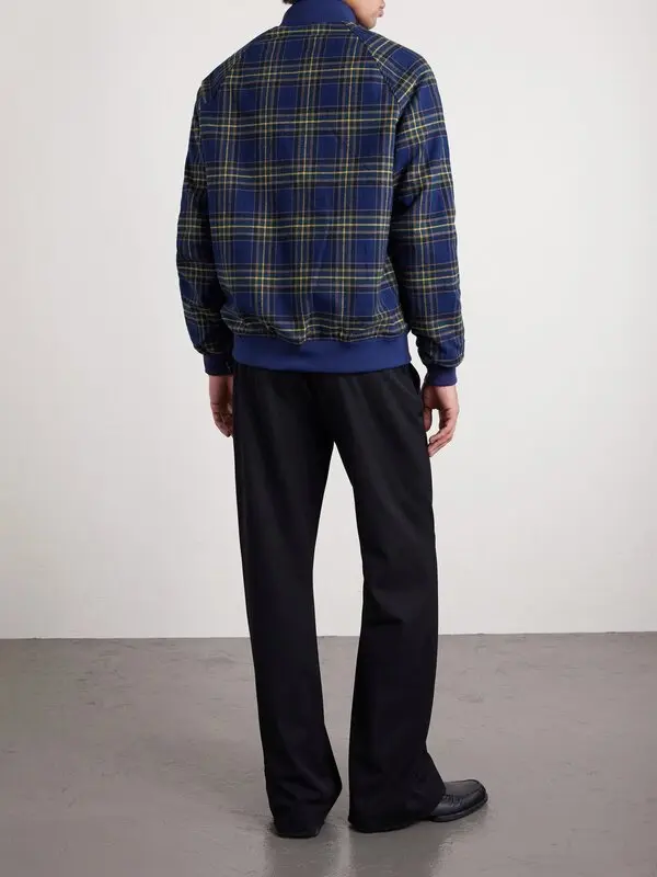 Golden Bear Raleigh Checked Cotton Bomber Jacket
