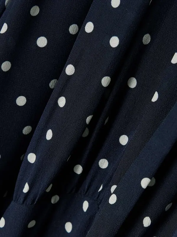 Rixo Paige Belted Polka-dot Silk-chiffon Midi Dress