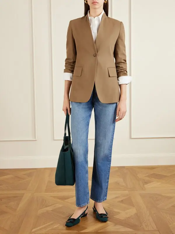 ROGER VIVIER Belle Vivier Medium Buckled Suede Tote