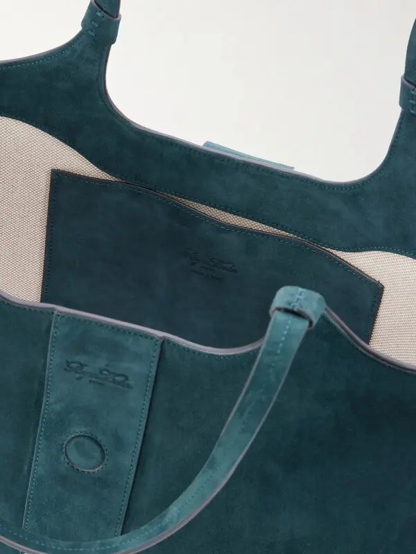 ROGER VIVIER Belle Vivier Medium Buckled Suede Tote