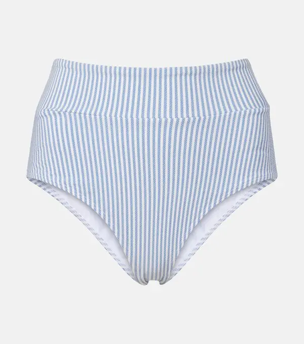 MONTCE Striped High-rise Bikini Bottom - Blue