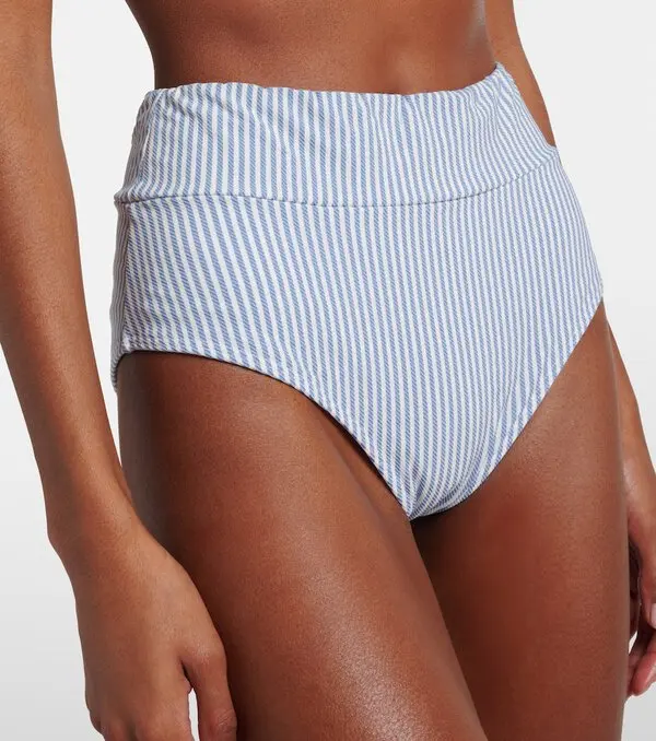 MONTCE Striped High-rise Bikini Bottom - Blue