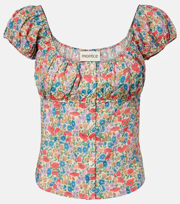 MONTCE Millie Floral Cotton Top - Multicoloured