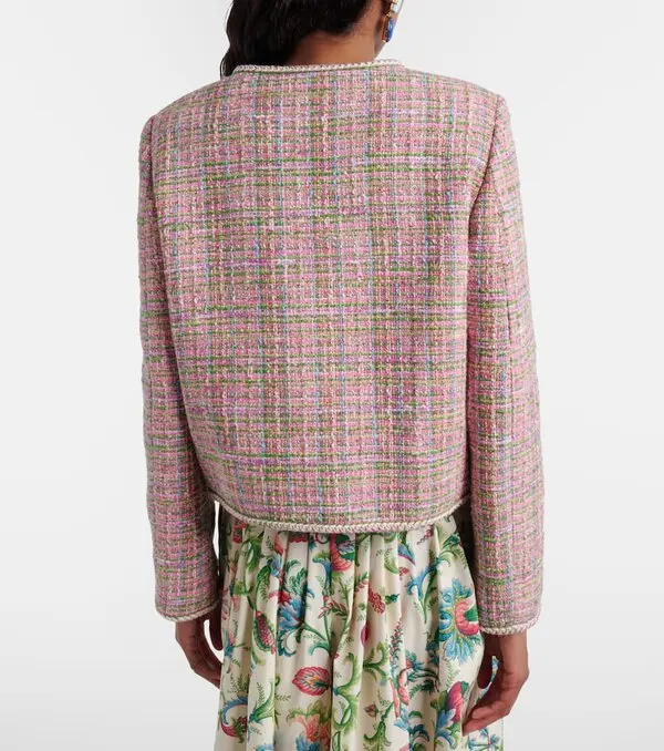 Etro Checked Cotton-blend Tweed Jacket - Multicoloured