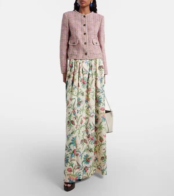 Etro Checked Cotton-blend Tweed Jacket - Multicoloured