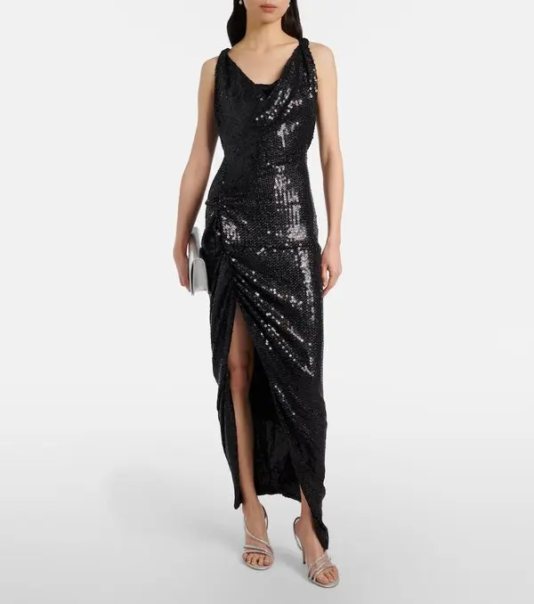 Rene Caovilla Crystal-embellished Satin Sandals
