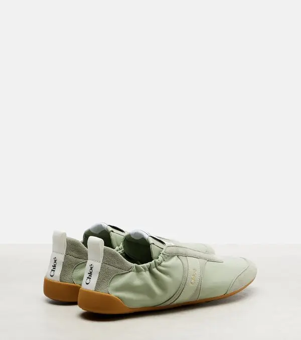 Chloé Kick Leather-trimmed Sneakers