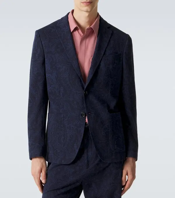 Etro Printed Jersey Blazer