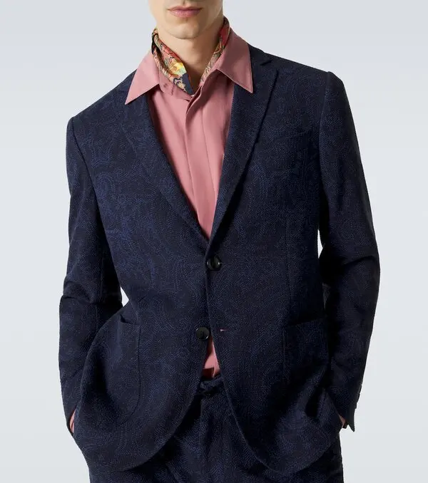 Etro Printed Jersey Blazer