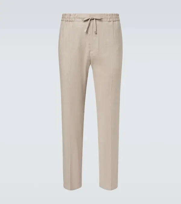 Etro Linen-blend Sweatpants