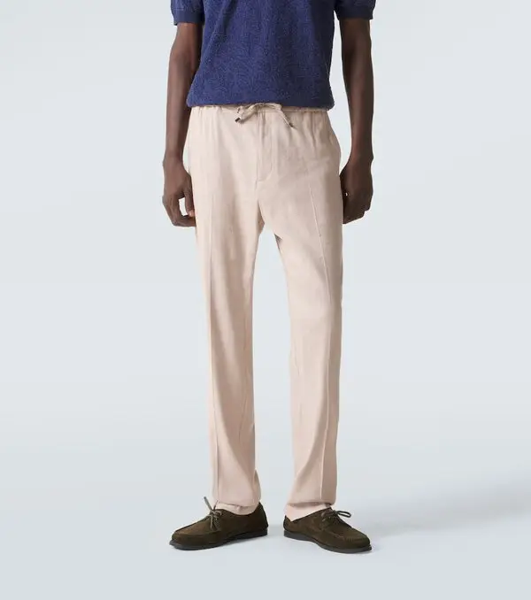 Etro Linen-blend Sweatpants