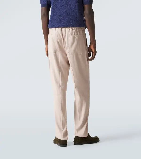 Etro Linen-blend Sweatpants
