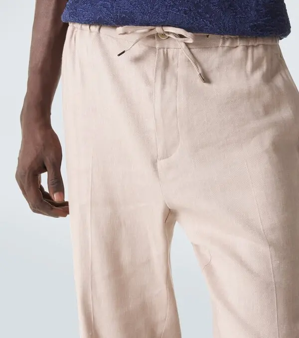 Etro Linen-blend Sweatpants