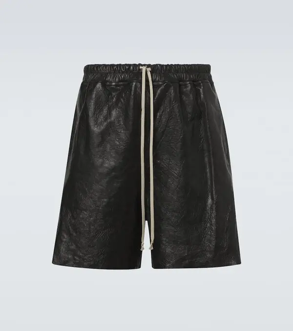Rick Owens Leather Bermuda Shorts