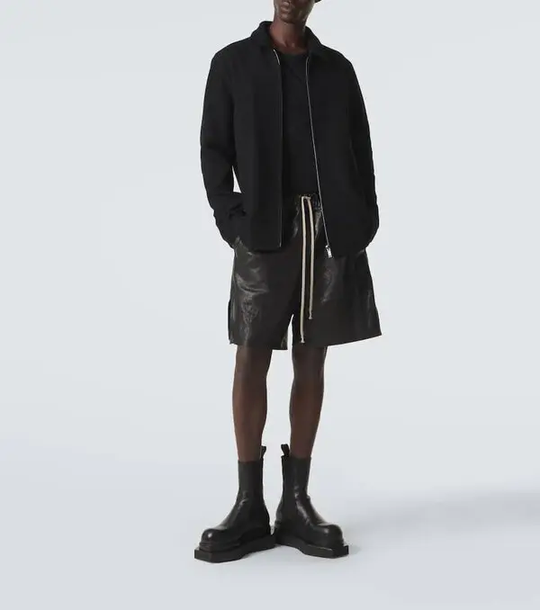 Rick Owens Leather Bermuda Shorts