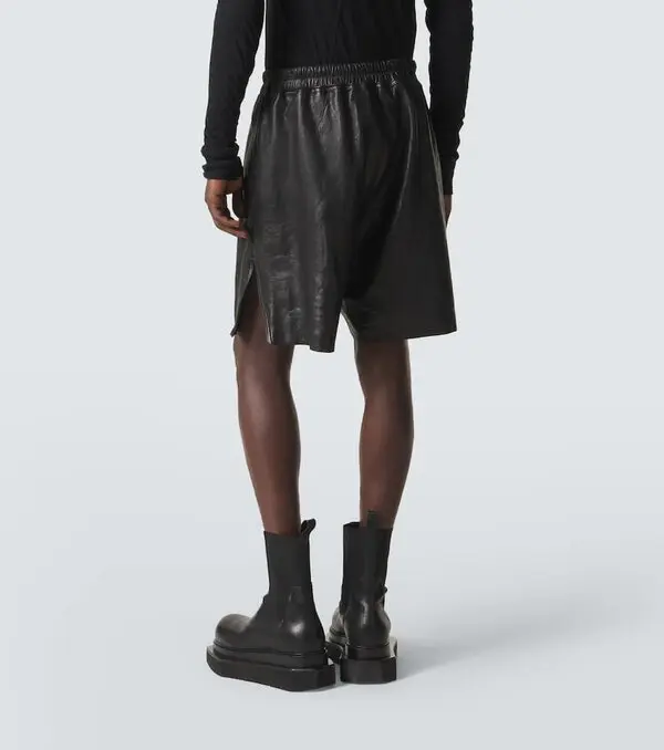 Rick Owens Leather Bermuda Shorts