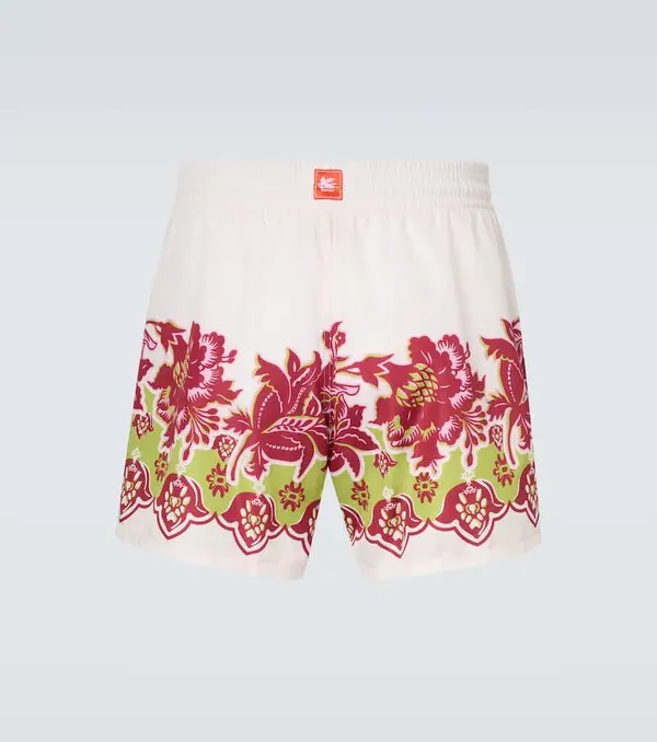 Etro Floral Swim Trunks - White