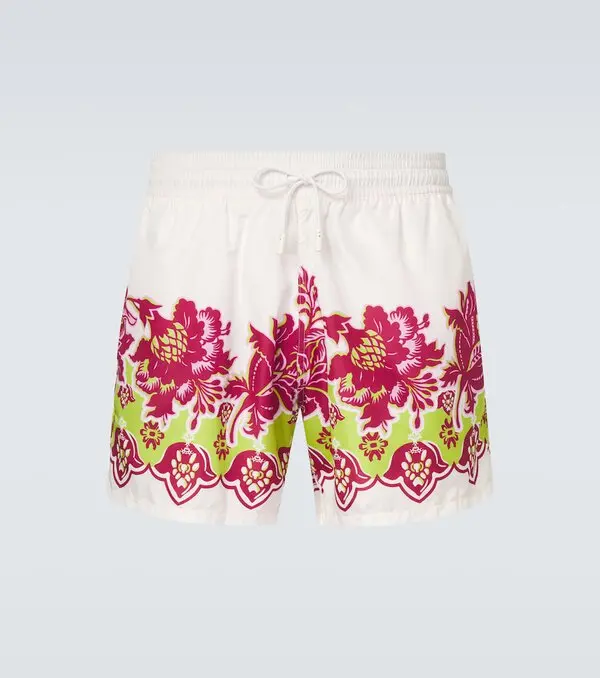 Etro Floral Swim Trunks - White