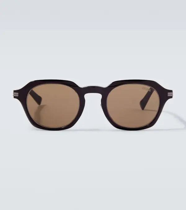 Zegna Round Frame Sunglasses - Brown