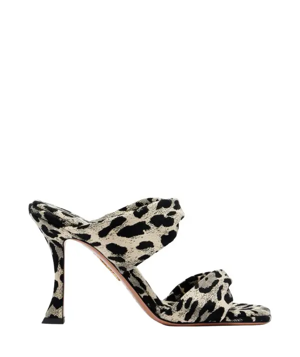 AQUAZZURA Twist 95 Leopard-print Sandals